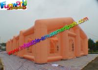 China Orange Inflatable Party Tent 16x8x4m 0.4mm PVC Tarpaulin Wedding Canopy for sale