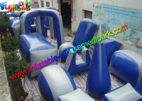 China Customized Blue Inflatable Paintball Arena Obstacle Game For Shooting Sport for sale