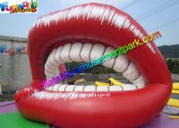 China Custom Inflatable Advertising Sign Ladies Lips Teeth 5m PVC Promotional Display for sale