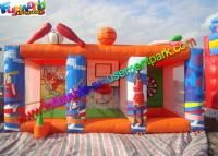 China Commercial Inflatable Sports Game 6.5x3m Bowling Basketball Dart Combo for Indoor Outdoor Use for sale