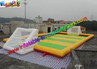 China Sewed Inflatable Soapy Football Field 20m x 10m Durable PVC Soccer Pitch for sale