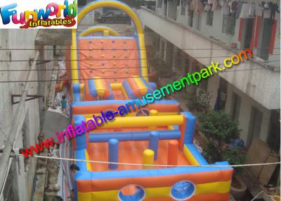 China Sewed Inflatable Outdoor Play Equipment With Climbing Wall For Fun for sale