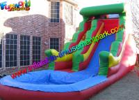China Commercial Grade Inflatable Water Slide with Splash Pool 0.55mm PVC Tarpaulin CE Certified for sale
