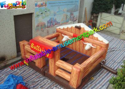 China Inflatable Mechanical Bull 5m Mat with Commercial Grade PVC Tarpaulin CE Certified Riding Machine for sale