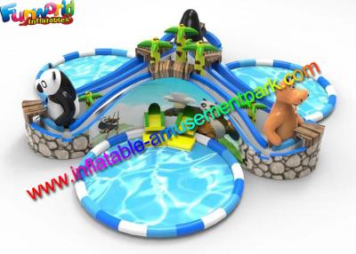 China Customizable 0.9mm PVC Inflatable Water Parks & Slides with CE/UL Blowers - 18 Day Lead Time for sale