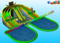 China Customizable Outdoor Spongebob Inflatable Slide with Water Pool 20m 30m for sale