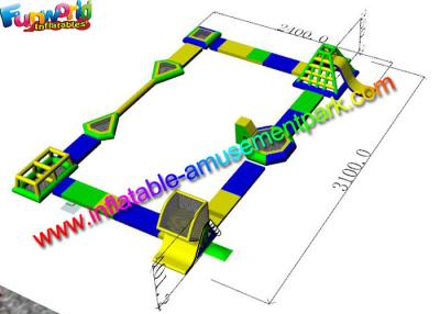 China Hot Air Welded Inflatable Water Park PVC Floating Sports Games 950kg 680W for sale