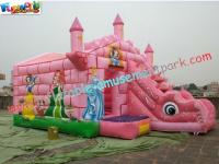 China Commercial Inflatable Bouncer Slide 7m x 4.5m Princess Bounce House with Games for sale