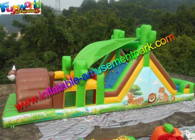 China Custom 12m Outdoor Inflatable Obstacle Course with Commercial Grade PVC Tarpaulin for sale