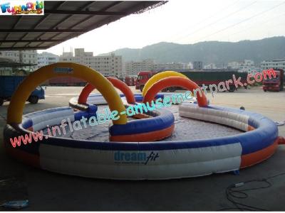 China 20x10x3.5 Meter Commercial Inflatable Go Kart Track with 0.55mm Fire-Retardant PVC Material for sale