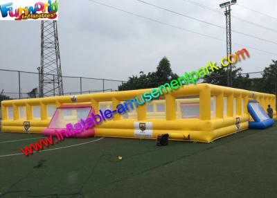China Customized Inflatable Football Arena 18m x 18m with 3m x 2m Goals Durable PVC Soccer Pitch for sale