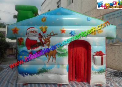 China 4m x 4m Custom PVC Inflatable Santa Grotto House with CE/UL Pump - Christmas Event Decorations for sale
