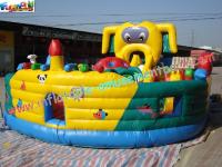 China Commercial Bounce House Inflatable Amusement Park 10x8x4 Meters with 0.55mm Fire-Retardant PVC Material for sale