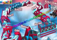 China Customised PVC Inflatable Sport Game Crazy Kids Inflatable Obstacle Course for sale