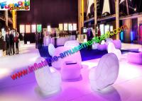 China Custom Inflatable Sofa Chair 0.6mm PVC Tarpaulin LED Lighting Outdoor Party Furniture for sale