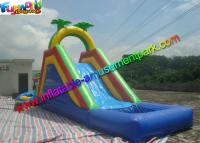 China Customized Palm Tree Inflatable Water Slide Pool , Swimming Pool Slide With PVC for sale