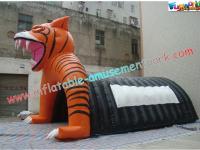 China Custom Inflatable Party Tent , Tiger Tunnel Tent For Advertising for sale