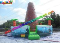China Customized Inflatable Climbing Wall 8m x 8m with Jungle Theme Commercial Grade PVC for sale