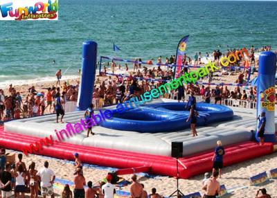 China Inflatable Bossaball Court 18x12m with Trampolines for Volleyball Soccer Games for sale