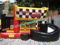 China Commercial Inflatable Car Bouncy Castle 4.5x3x3m 0.55mm PVC Waterproof Jumper for sale