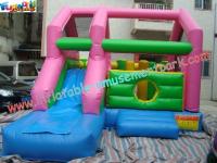 China Children Inflatable Bouncer Slide 6x4x3.5m PVC Commercial Grade with Velcro Printing for sale