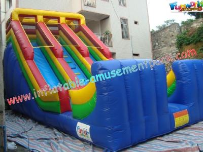 China 1000D Commercial Inflatable Slide 10x5x7m Colorful Outdoor Summer Dry Slide for sale