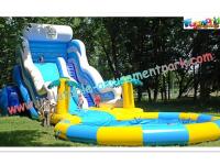 China Commercial Inflatable Water Slide 8x4x6 Meters with 160KG Capacity - Fire Retardant PVC for Rental Business for sale