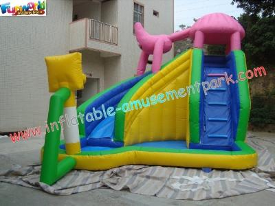 China Commercial 0.55mm PVC Tarpaulin Inflatable Water Slide 4.9x4.6x3.5m for Children for sale