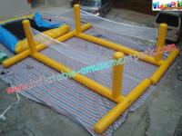 China Custom Inflatable Water Volleyball Field 6x3x2 Meters with Heat-Welded Seams and UV-Treated PVC Material for sale