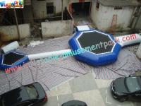 China 0.9mm PVC Large Inflatable Water Trampoline 5m Diameter for Swimming Pools for sale