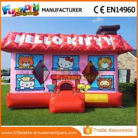 China Commercial PVC Inflatable Bouncy Castle 0.55mm Hello Kitty Party Jumping House for School for sale