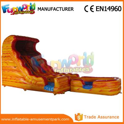 China Funworld Giant Dual Slide Inflatable Water Slide 0.55mm PVC Tarpaulin Custom Size for sale