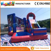 China Custom Spiderman Inflatable Combo Castle with Slide & Pool - 0.55mm PVC Material, 1-Year Warranty for sale
