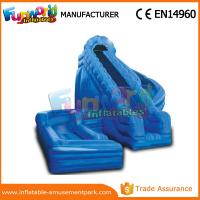 China 0.55mm PVC Tarpaulin Inflatable Corkscrew Water Slide Customizable Size for sale