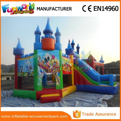 China Lovely Mickey Mouse Inflatable Bouncer Slide For Park CE Certifications for sale