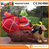 China Custom Inflatable Grinch Christmas Decoration Oxford Cloth 2 Year Warranty for sale