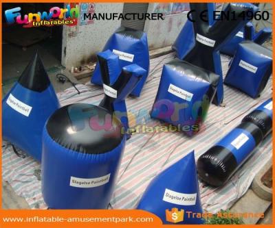 China Customizable 0.6mm PVC Inflatable Paintball Bunkers with CE/UL Certified Blowers - Multiple Colors Available for sale