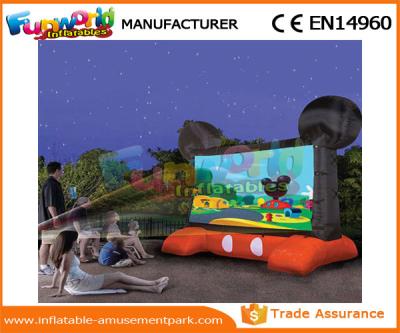 China Mickey Mouse Inflatable Movie Screen with 0.6MM PVC Frame and Custom Sizes for Outdoor Projection for sale