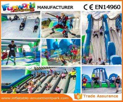 China Custom Inflatable Obstacle Course 0.55mm PVC Fireproof Material for Amusement Park Rental for sale