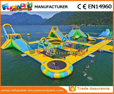 China 0.9mm PVC Tarpaulin Inflatable Water Park for Commercial Aqua Floating Toys 680W for sale
