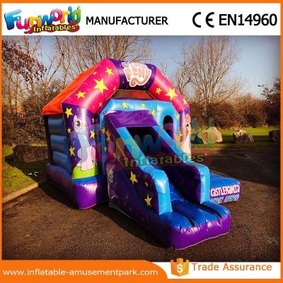 China Custom Commercial Inflatable Bouncer Slide & Jumping House for Kids - 0.55mm PVC Material with 1-Year Warranty for sale