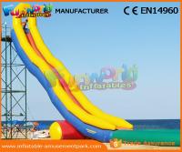 China Commercial Grade 0.55mm PVC Tarpaulin Giant Inflatable Water Slide Custom Size for sale