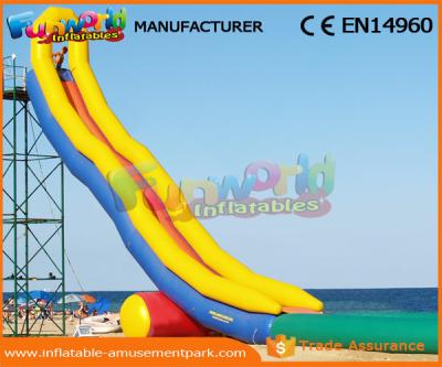 China Commercial Grade 0.55mm PVC Tarpaulin Giant Inflatable Water Slide Custom Size for sale