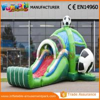China Customized Size Combo Jumper Soccer Inflatable Bouncy Slide With Logo Printing for sale