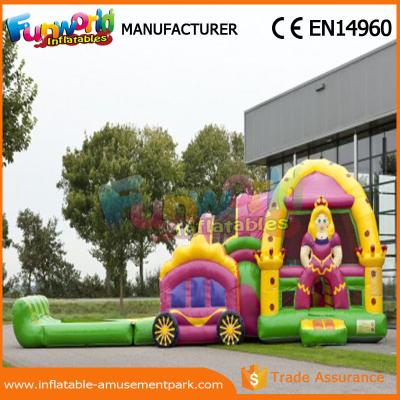 China 0.55mm PVC Tarpaulin Combo Inflatable Jumping House with Slide 1 Year Warranty for sale
