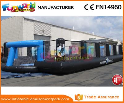 China Commercial Inflatable Soccer Court 0.55mm PVC Tarpaulin Fire Retardant Waterproof Custom Size for sale