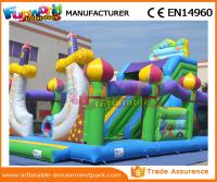 China Commercial Inflatable Bouncy Castle 0.55mm PVC Tarpaulin for Amusement Park Fun City for sale
