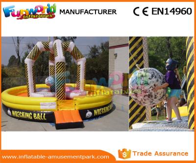 China Commercial Inflatable Wrecking Ball Game 0.55mm PVC Tarpaulin for Children CE Certified for sale