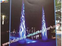 China 5m Colored Inflatable Lighting Decoration with LED Color Changing Lights for Party Wedding for sale