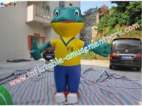 China Durable Advertising Inflatables , 0.4mm PVC Tarpaulin Inflatable Frog for sale